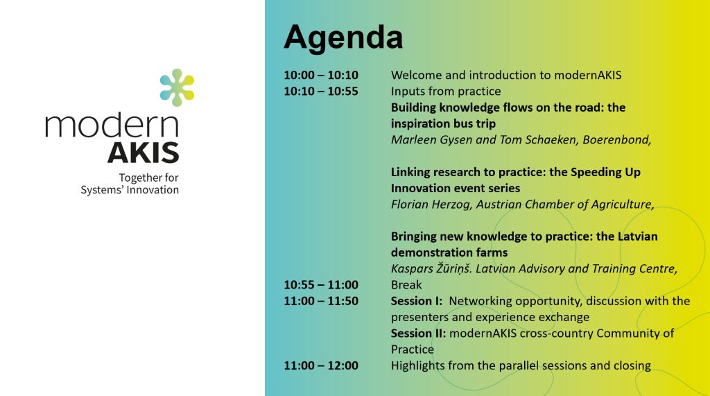 modernAKIS network event | 29th November 2023 – modernAKIS